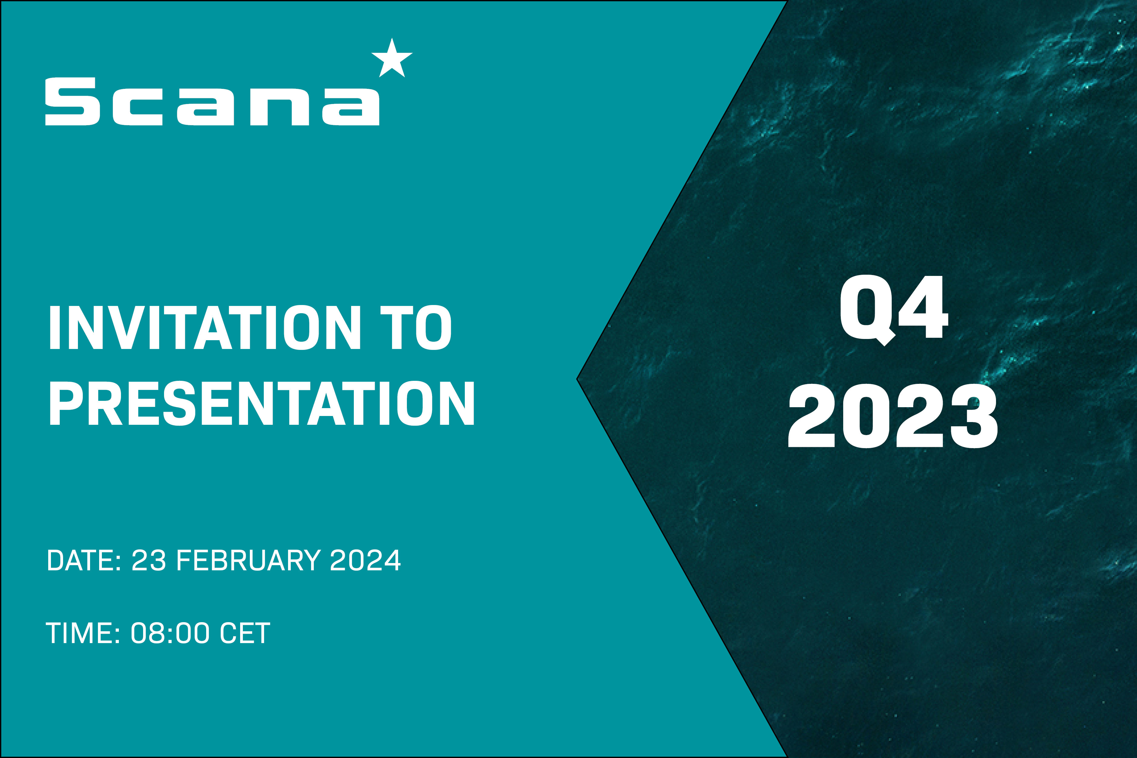 Invitation to presentation of Q4 2023 - Scana