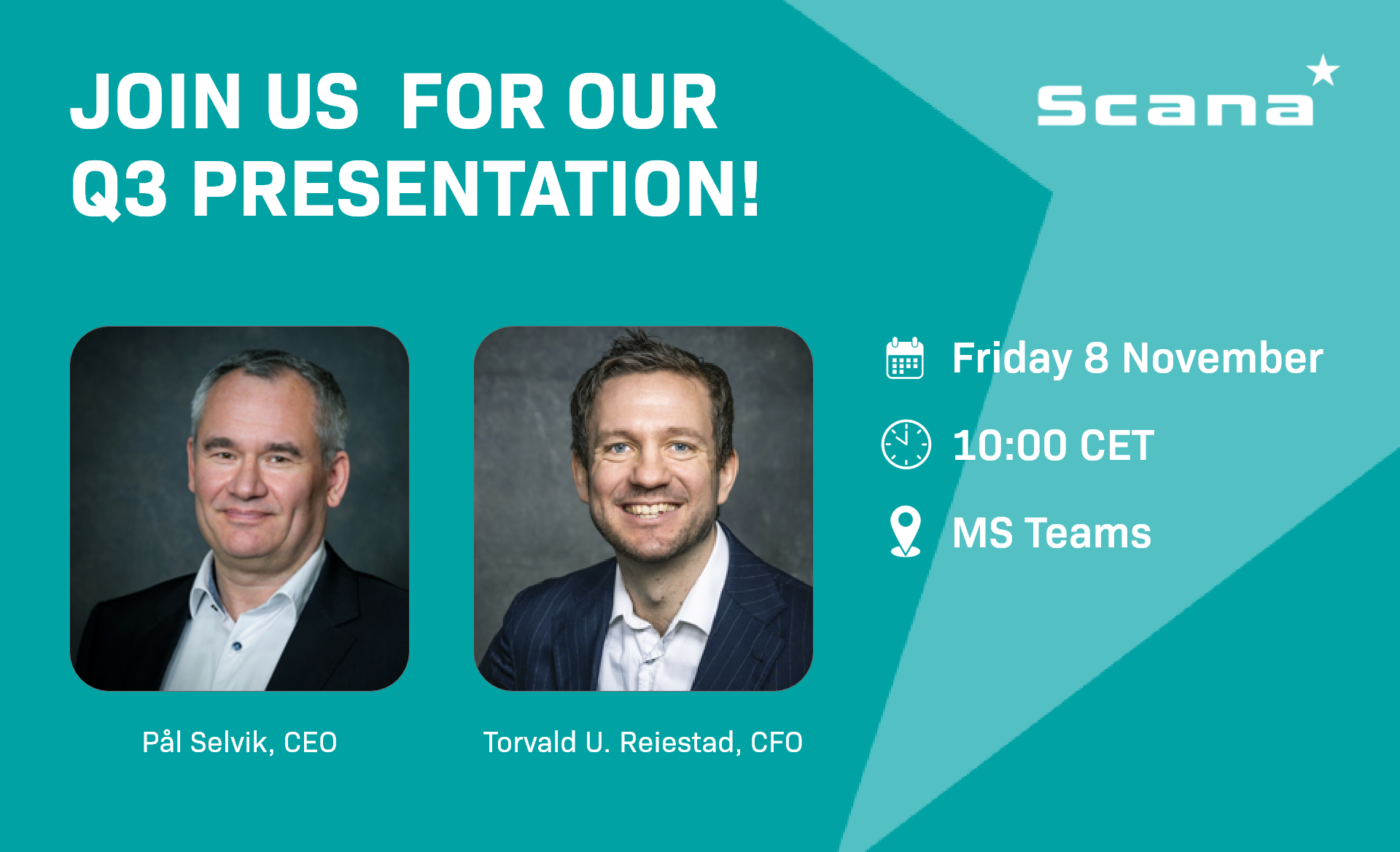 Invitation to presentation of Q3 2024 results - Scana