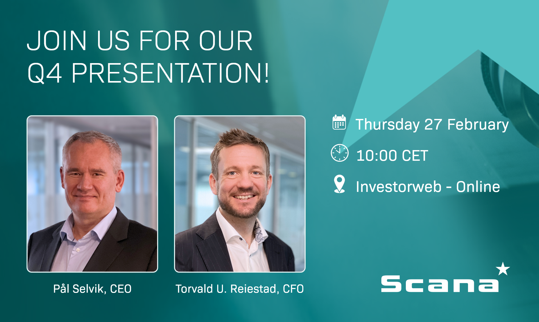 Invitation to presentation of Q4 2024 results - Scana